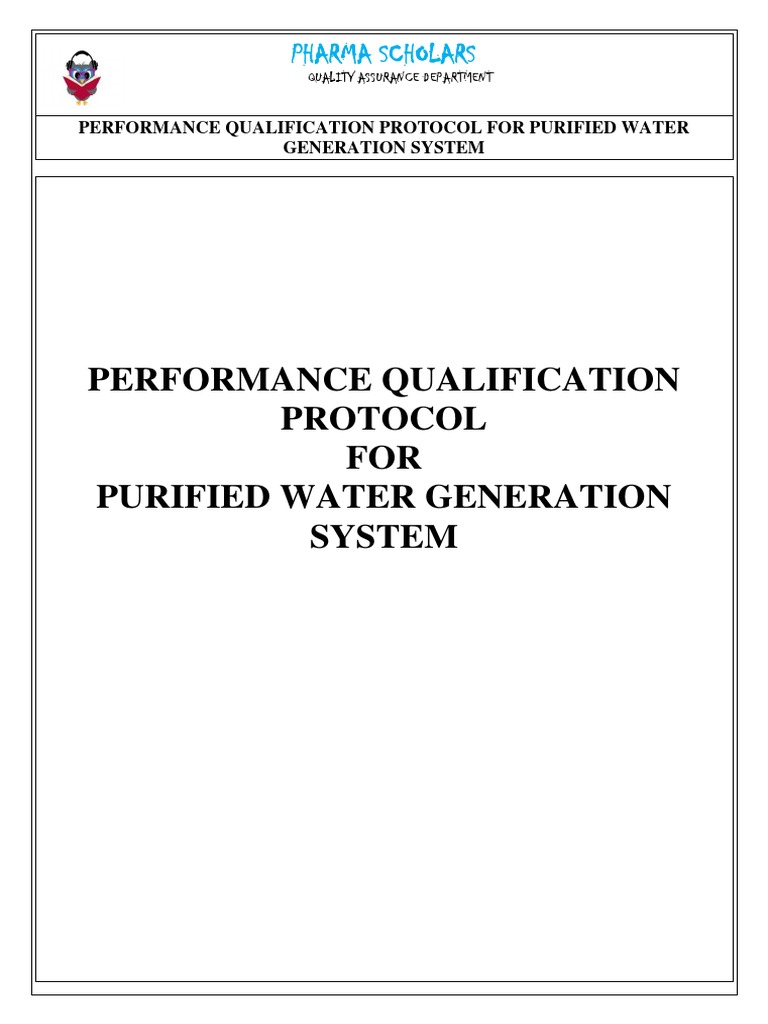 PQ For Purified Water Generation System | PDF | Total Organic Carbon ...
