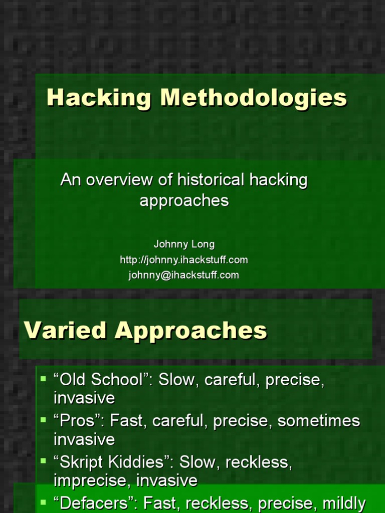 Hacking Methodologies | PDF | Security Hacker | Password Hacking Methodologies | PDF | Security Hacker | Password