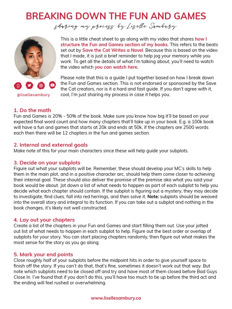 Fun and Games Writing Cheat Sheet | PDF
