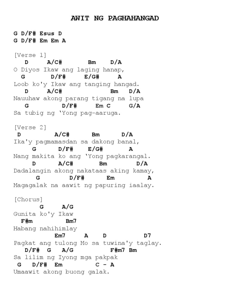 Awit NG Paghahangad | PDF