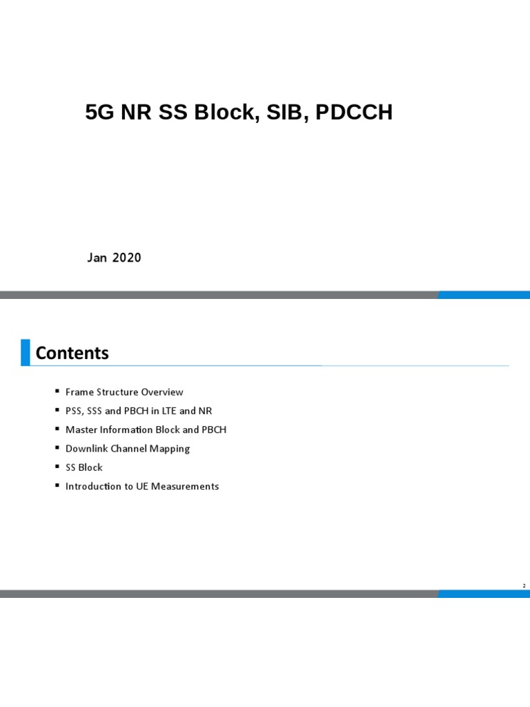 4 - 5G NR - SS Block - MIB - SIB1 | PDF | Orthogonal Frequency Division ...