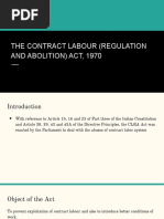 CLRA Act 1970 Overview and Provisions | PDF | License | Employment
