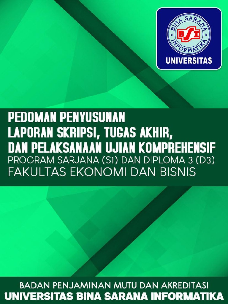 Pedoman Skripsi & Tugas Akhir UBSI | PDF