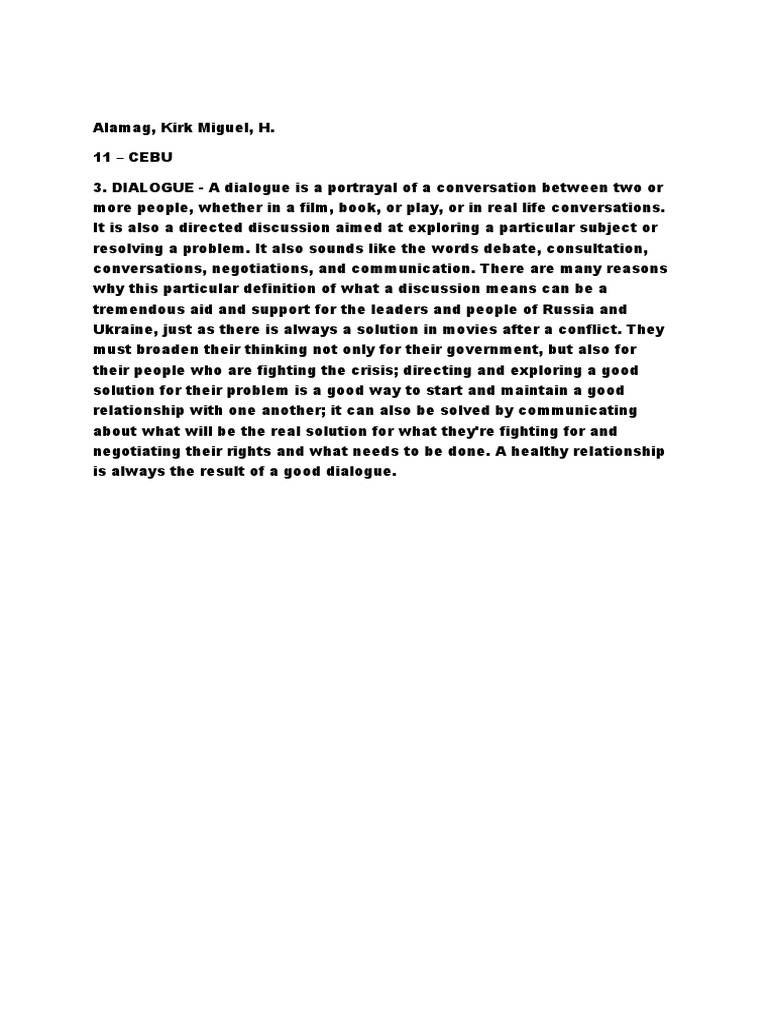 Alamag Dialogue | PDF