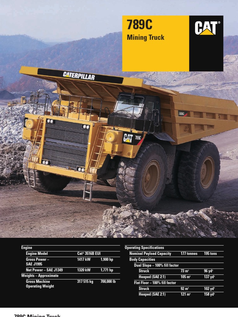 CAT 789C Brochure | PDF | Transmission (Mechanics) | Clutch