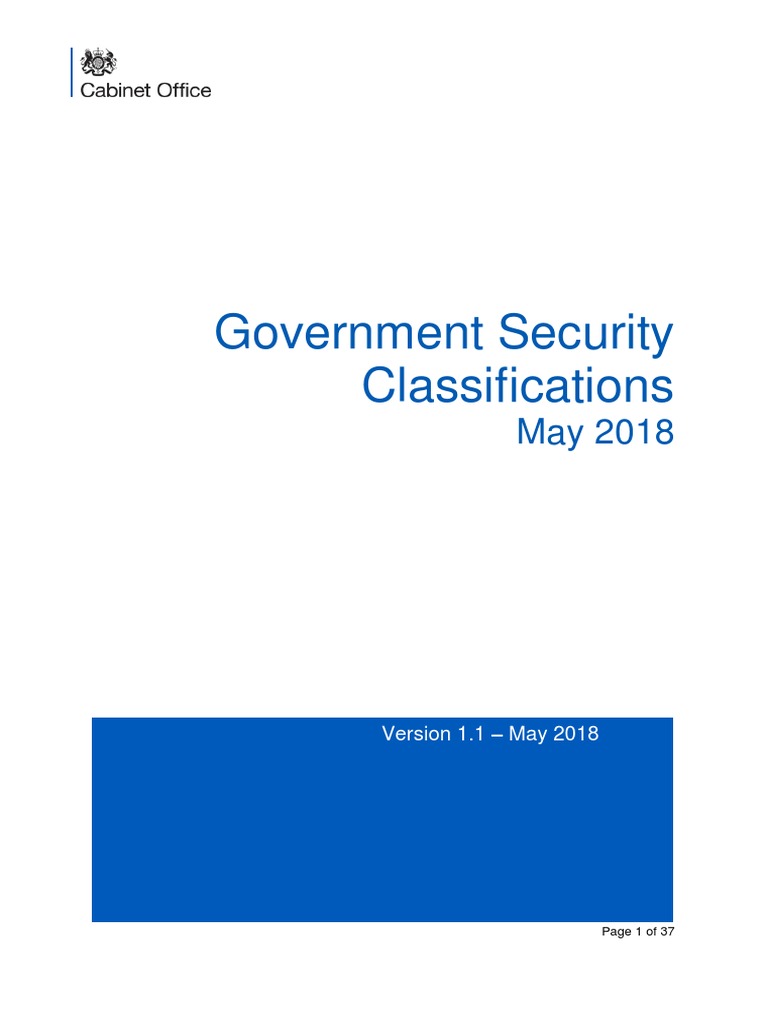 May 2018 - Government Security Classifications 2 | PDF | Classified ... May 2018 - Government Security Classifications 2 | PDF | Classified ...