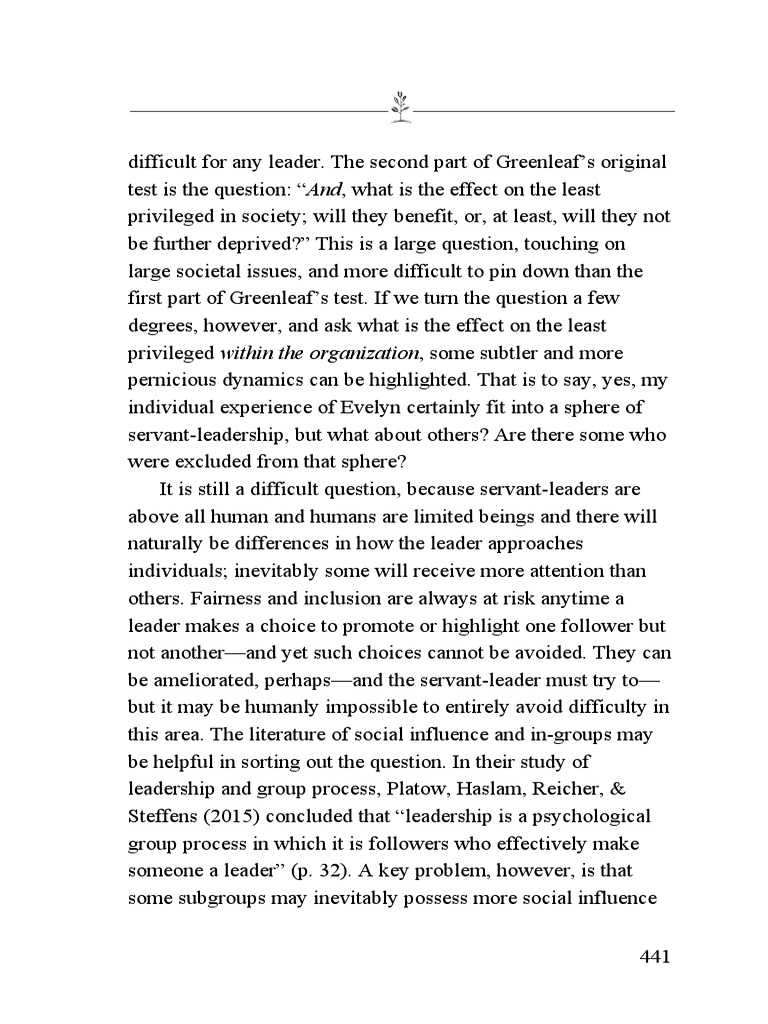 Servant Leadership Chapter 1 PG 5 | PDF | Science & Mathematics