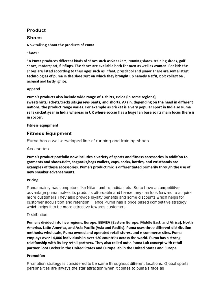 Product Shoes: Puma Has A Well-Developed Line of Running and Training ...