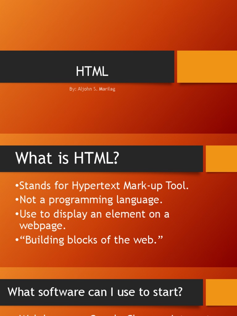 Lesson 2, HTML | PDF | Html | Html Element