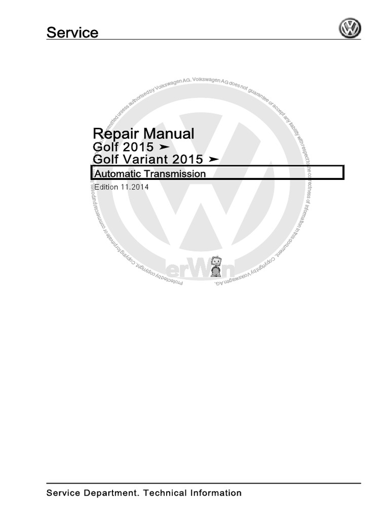 Golf mk7 Automatic Transmission | PDF | Automatic Transmission ...