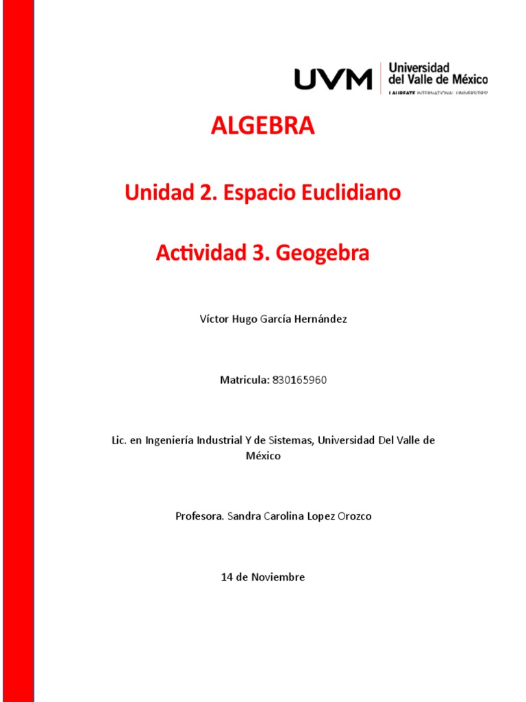 A3 VHGH | PDF | Geometría | Geometría euclidiana