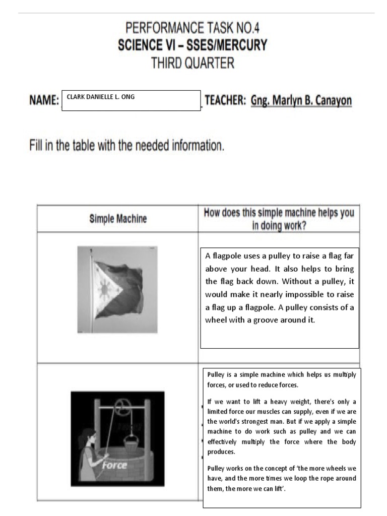 Performance Task 4 (Science) 3RD Quarter | PDF