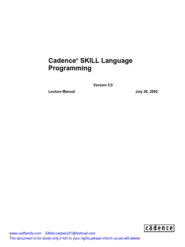 Cadence SKILL | PDF | Subroutine | Menu (Computing)