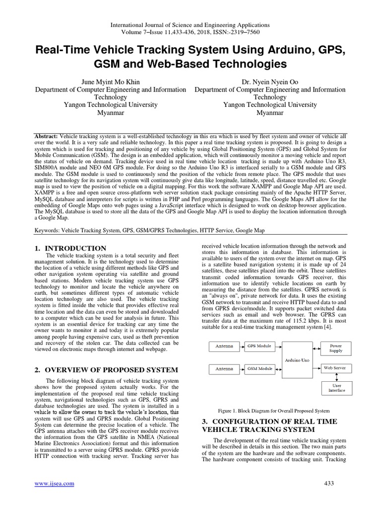 Real Time Vehicle Tracking System Using Arduino Gps Pdf World Wide Web Internet And Web