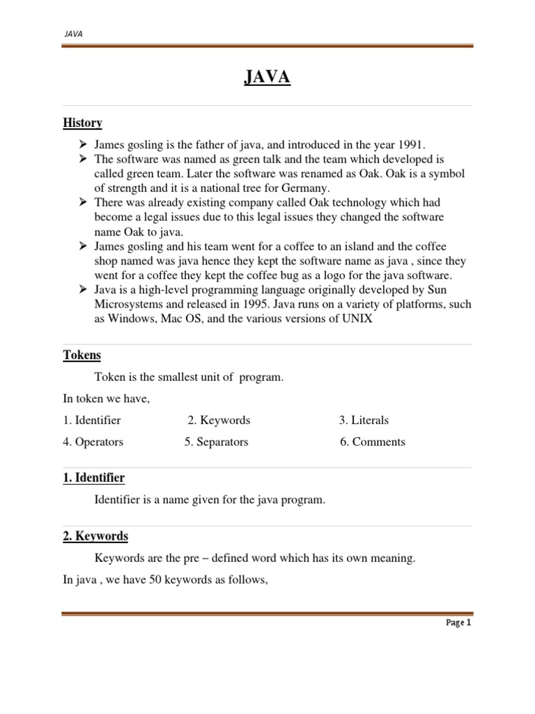 Java Notes Pdf Constructor Object Oriented Programming Programming 6175