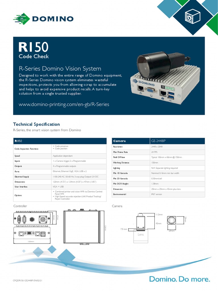 Vision Inspection Carton R150 | PDF | Frame Rate | Camera