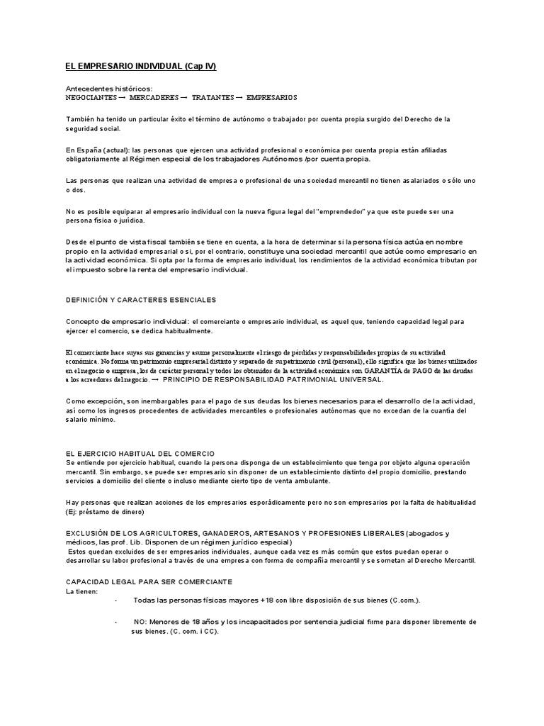 Derecho Mercantil Cap.4 | PDF | Business | Economias