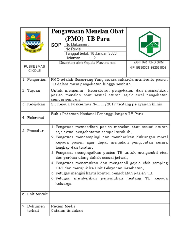 Sop TBC - Pmo | PDF