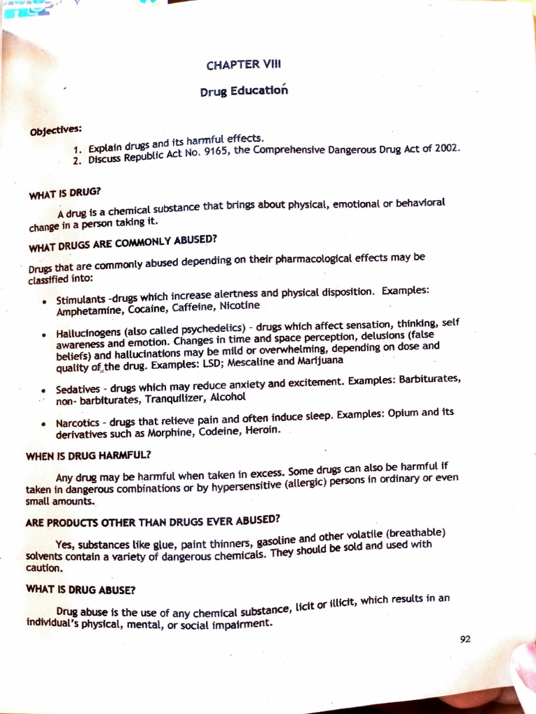 Drug Education Gr.1 | PDF | Substance Abuse | Drugs