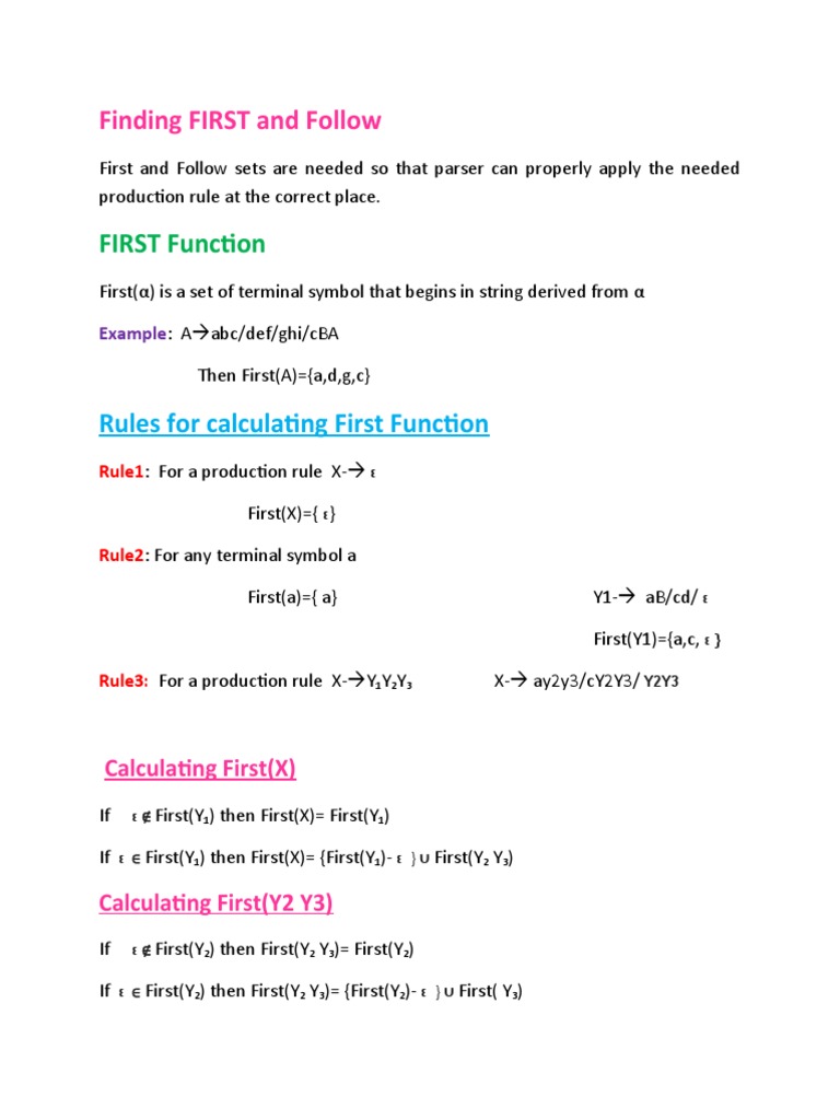 Predictive Parser (First and Follow) | PDF | Teaching Methods & Materials | Computers