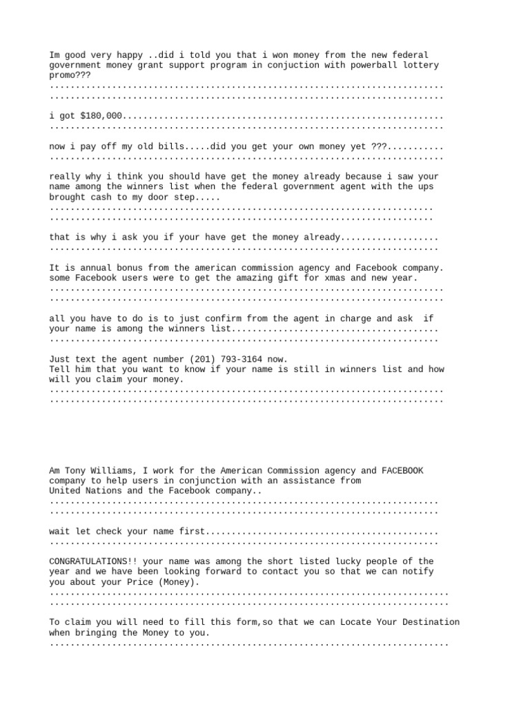 Lotto Format 3 | Download Free PDF | Facebook | Lottery