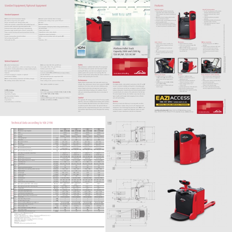 Linde Pallet Trucks t25 Apsp t20 Apsp Series 131 7 Specifications | PDF | Lithium Ion Battery ...