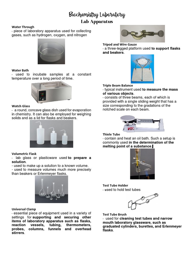 Lab Apparatus | PDF | Chemistry | Physical Sciences