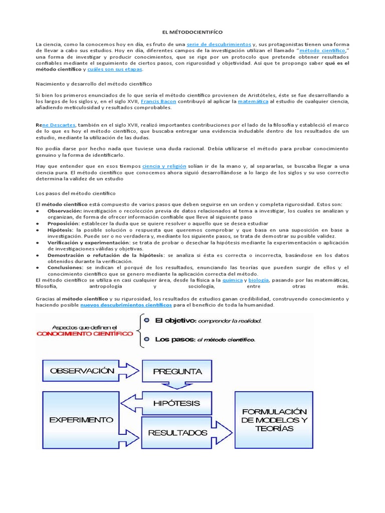 Definicion del metodo cientifico | PDF | Método científico | Hipótesis