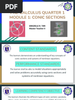 Pre-Calculus - Module 1-Conic Sections | PDF | Ellipse | Manifold