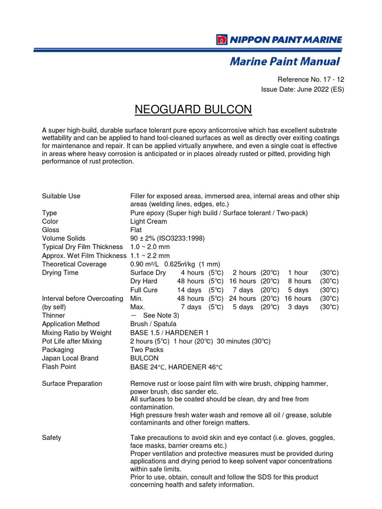 17 12 Neoguard Bulcon 0 | PDF | Epoxy | Paint