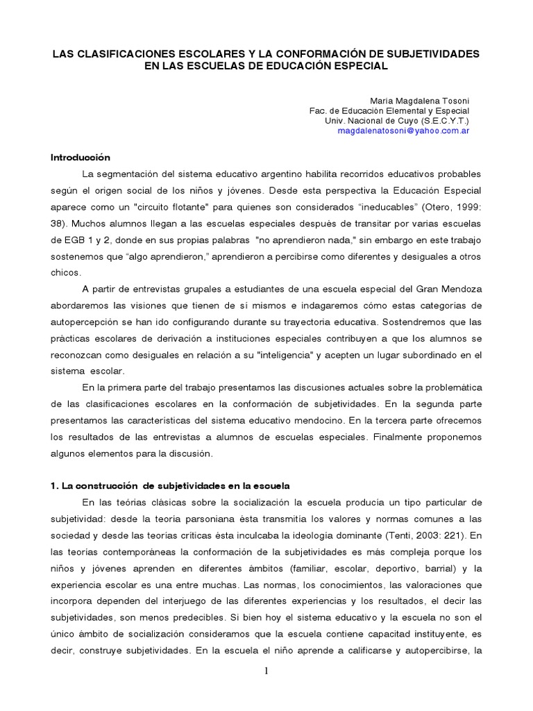 6 - Tosoni M - FEEyE | PDF | Desigualdad social | Discriminación y ...