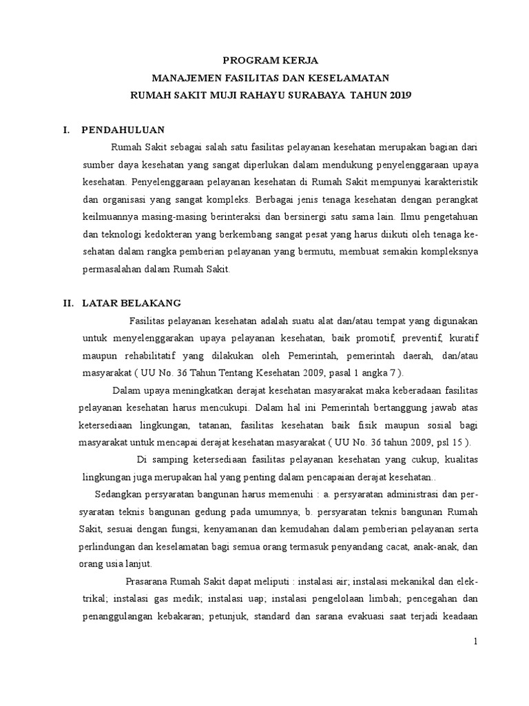 Program Kerja MFK Fix | PDF