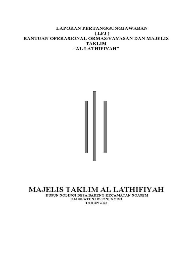 Contoh Laporan Pertanggungjawaban | PDF