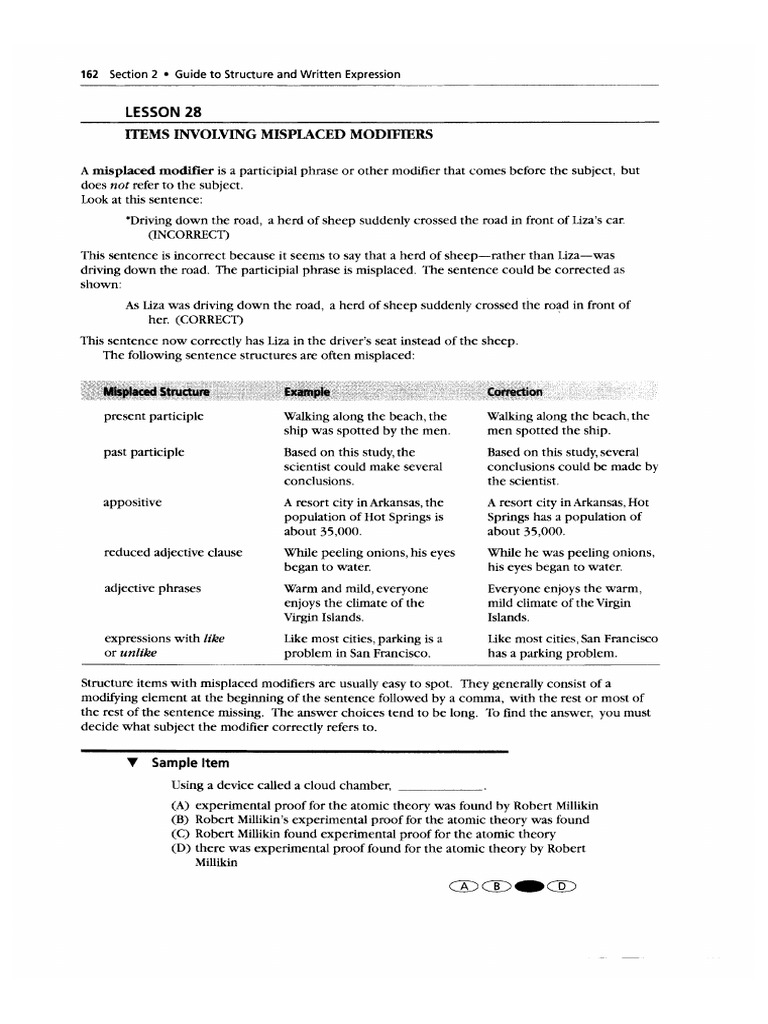 Dangling and Misplaced Modifiers | PDF | Cognitive Science | Language Mechanics