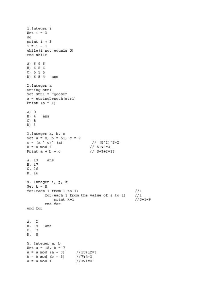 Pseudocode Pdf Array Data Structure Software Development 3134