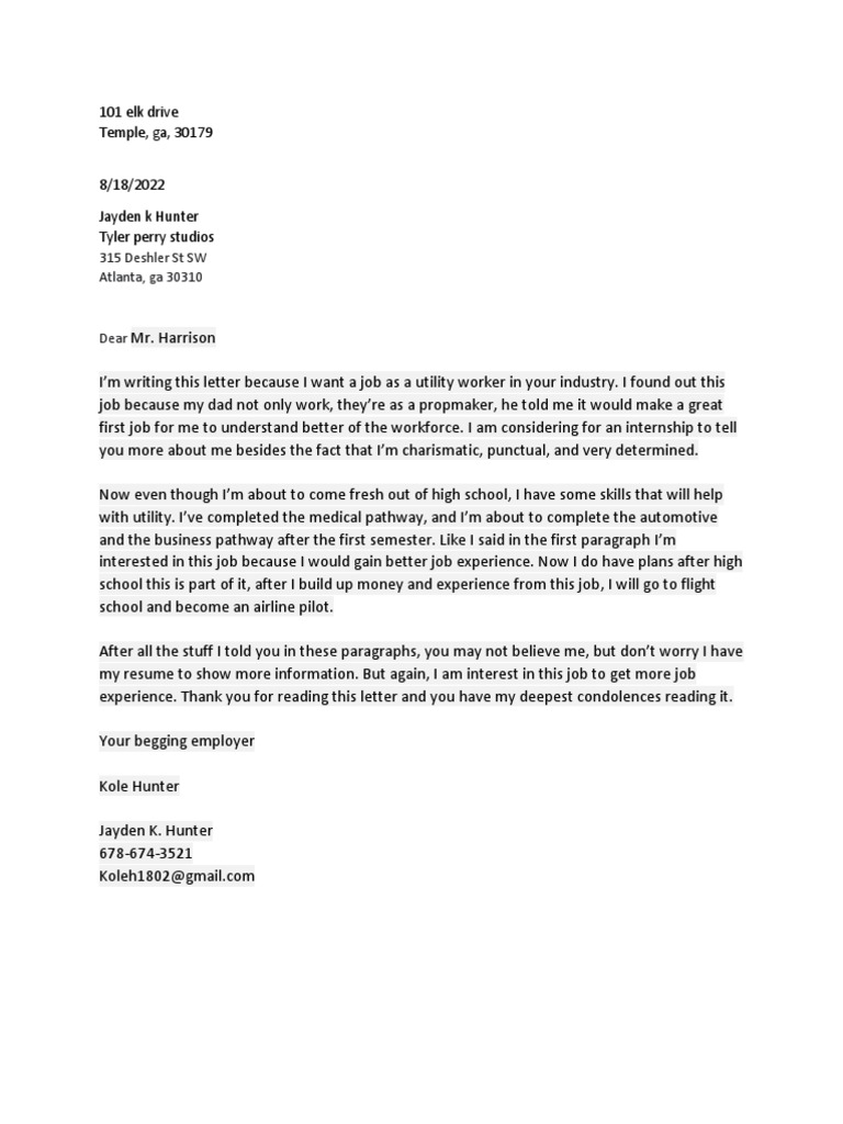 Cover Letter 2022 | PDF