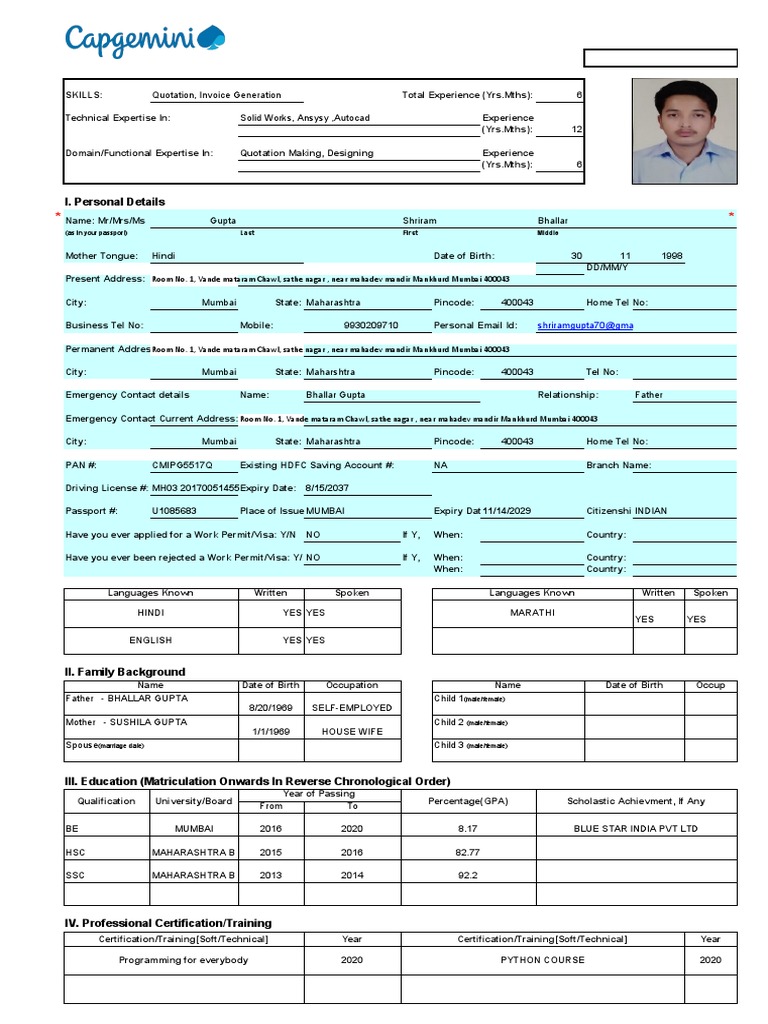 APPLICATION BLANK New Format XLS - 2 Pages Ver 1 2 | PDF