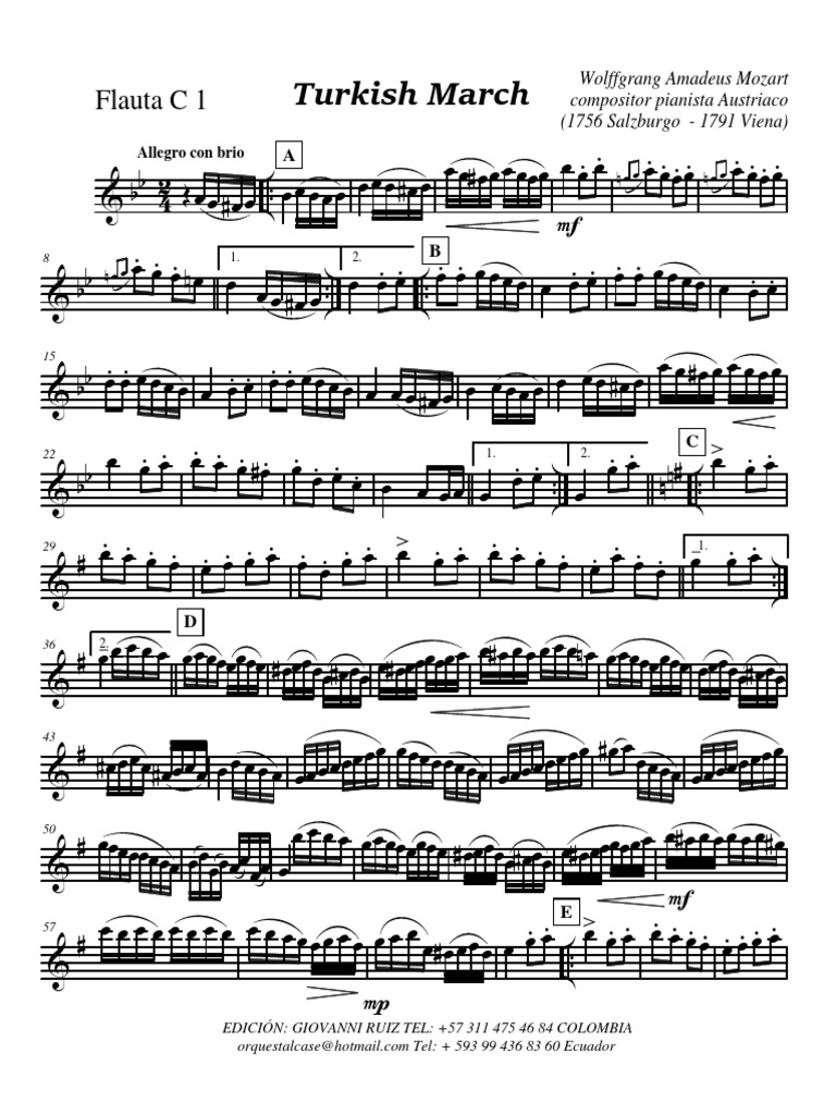 Turkish March Mozart - COMPLETO | PDF