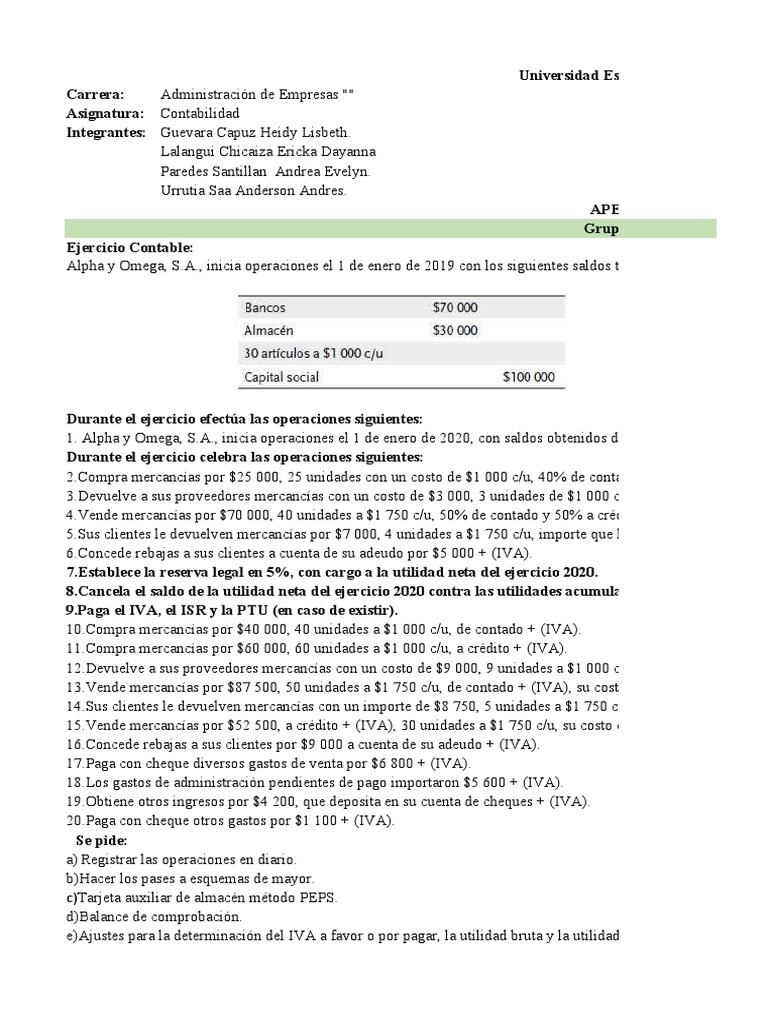 APEN°4 Contabilidad | PDF | Contabilidad | Estado de resultados