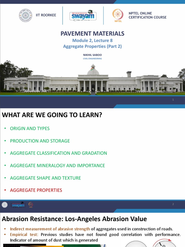 Aggregate Properties and Testing Methods | PDF | Materials | Physical ...