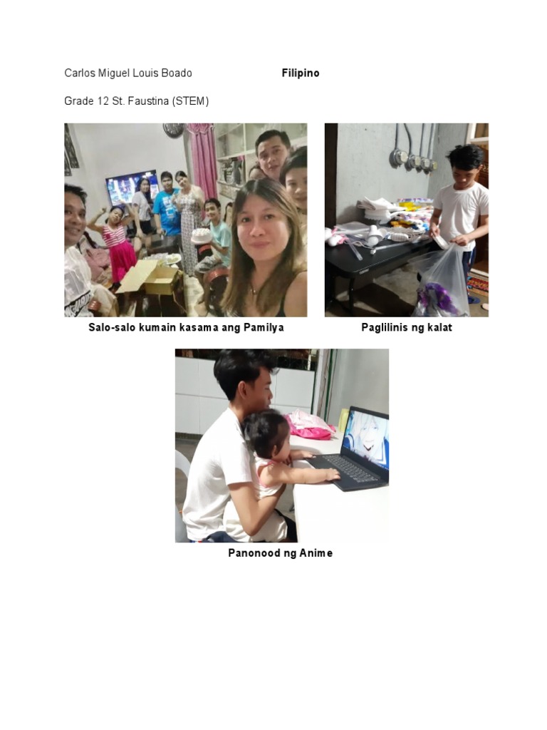 Larawan at Replektibong Sanaysay - Boado | PDF