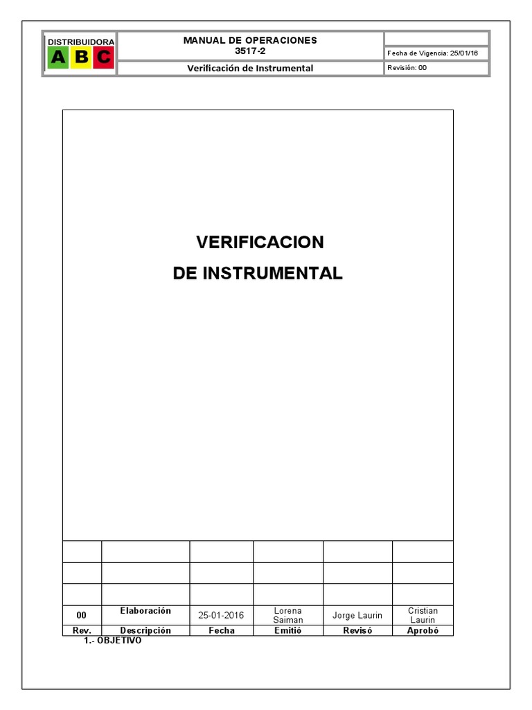 3.verificacion de Instrumental | PDF | Calibración | Medición
