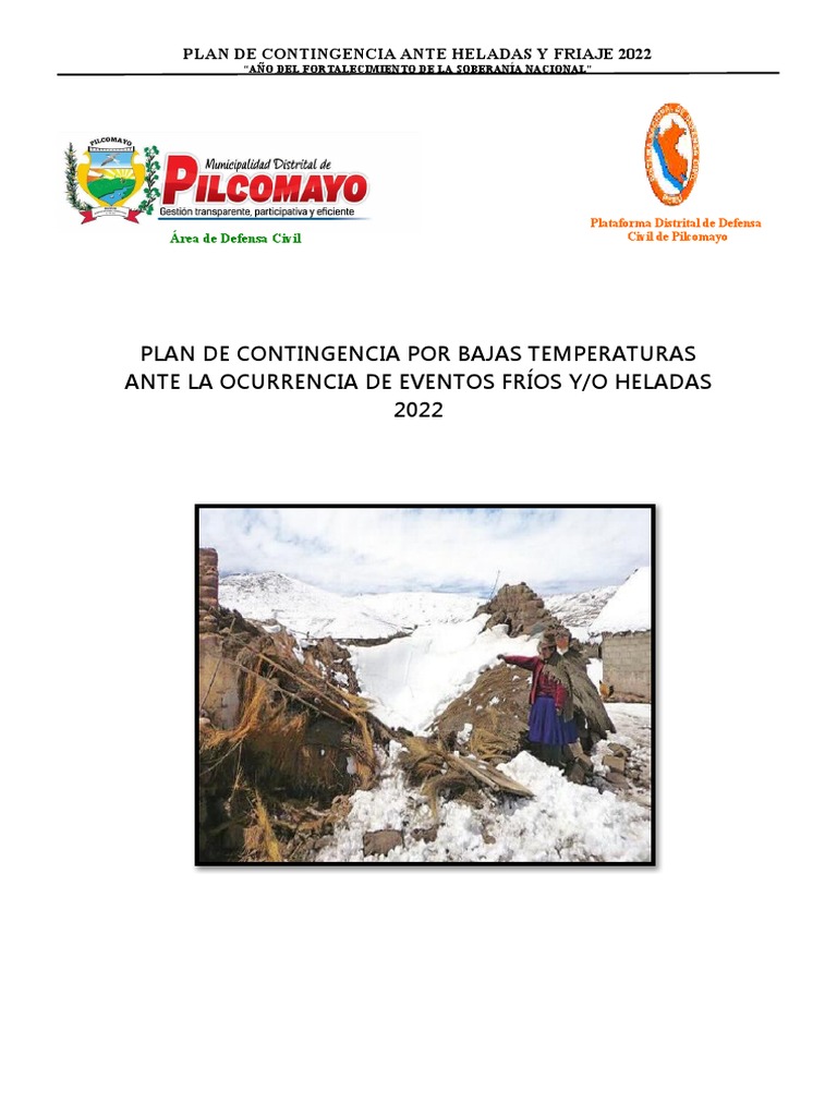 Plan Heladas | PDF | Herida | Defensa Civil