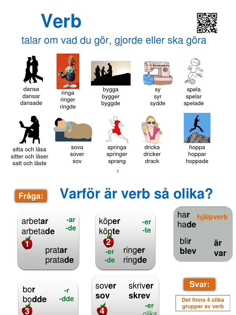 Verb Grupp 1 4 | PDF