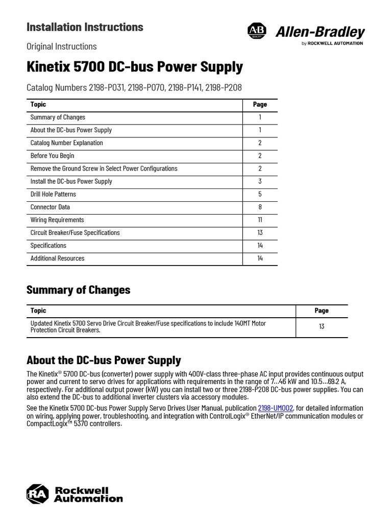 Kinetic DC Bus Connectors | PDF | Power Supply | Fuse (Electrical)
