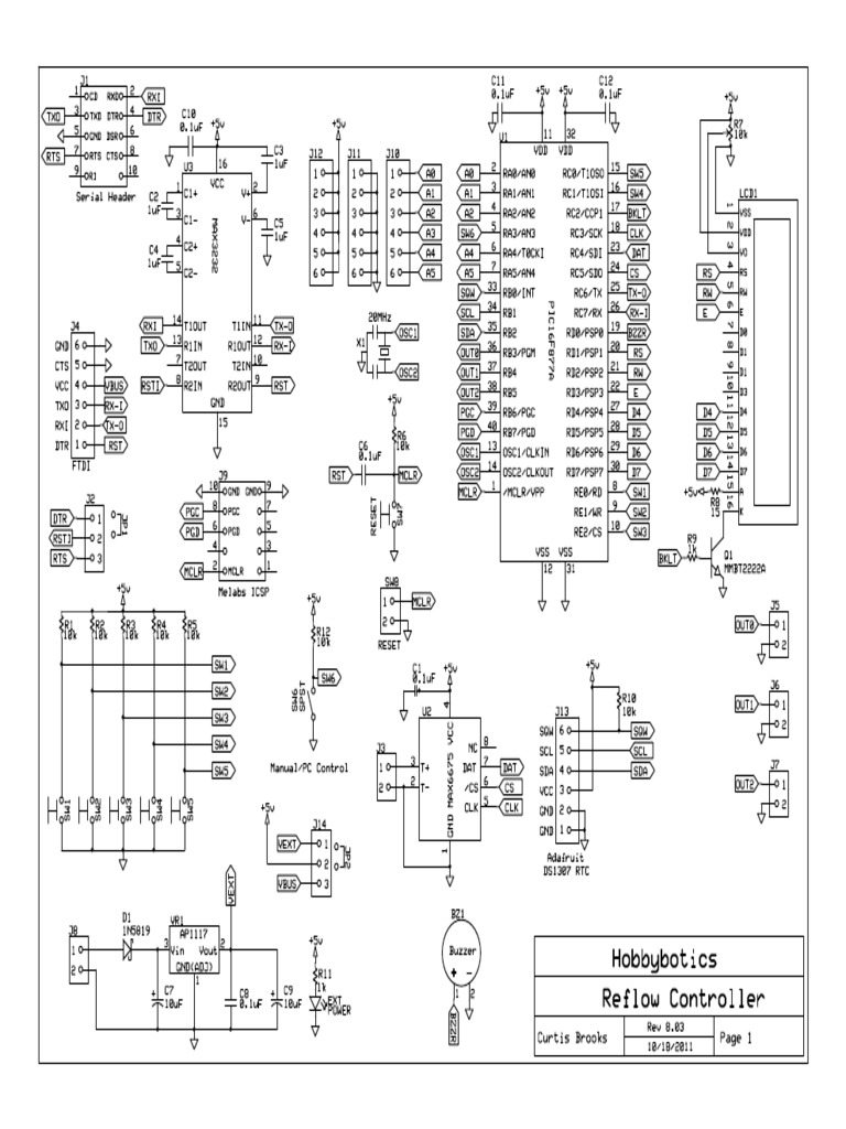 Reflow Controller V8.03 (Schematic) | PDF