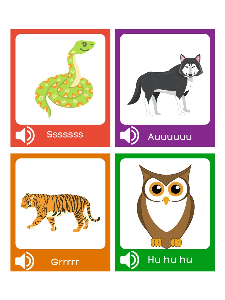 Onomatopeyas de Animales de La Selva | PDF