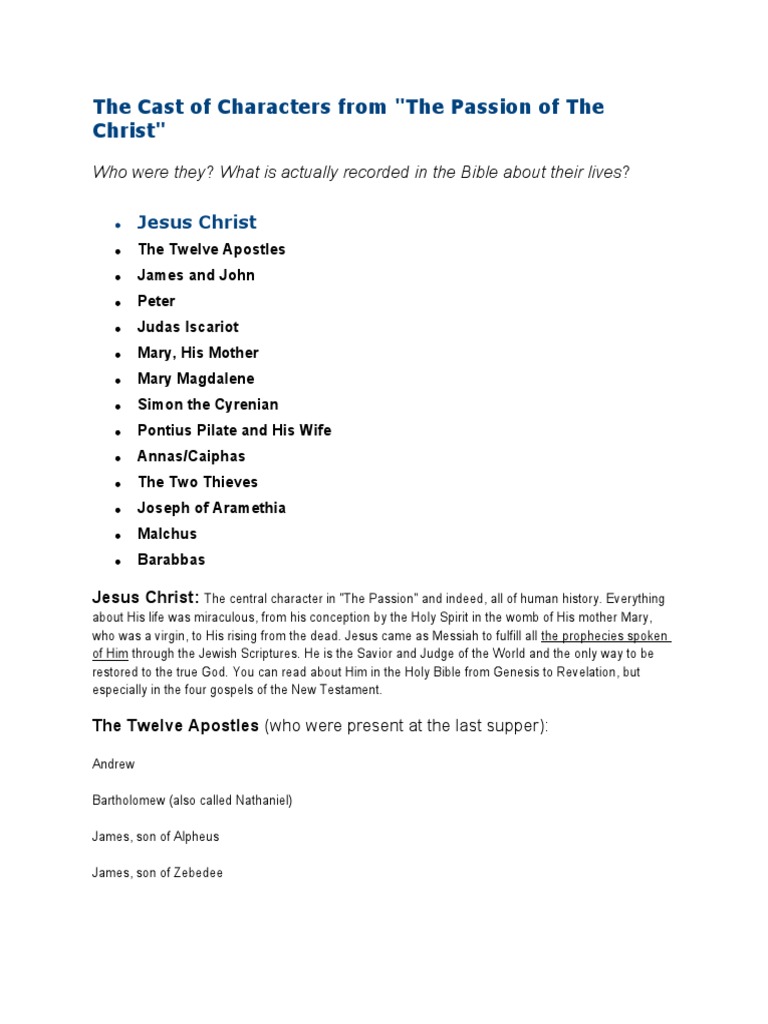 PASSION-OF-CHRIST | PDF | Jesus | John The Apostle