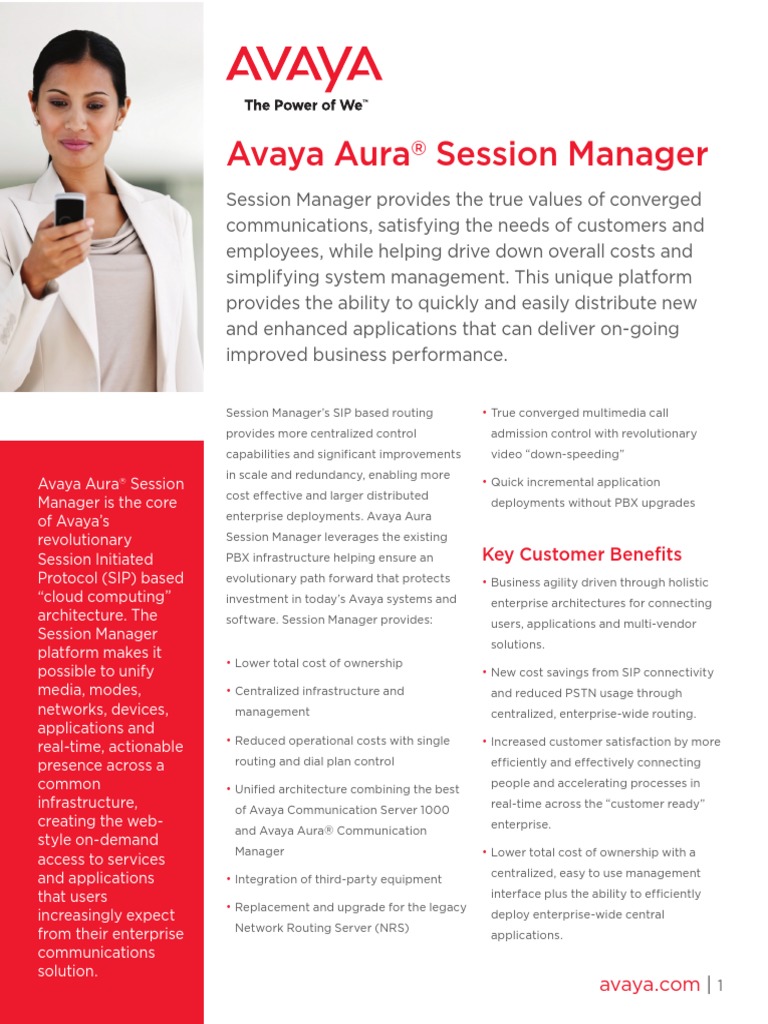 Avaya Aura® Session Manager | PDF | Session Initiation Protocol ...