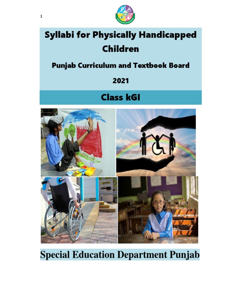 Class KG1 Syllabus For Physically Handicapped Children | PDF